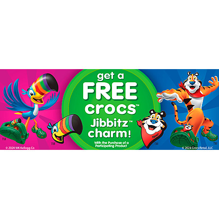 FREE Toucan Sam or Tony the Tiger Crocs Jibbitz Charm with ...