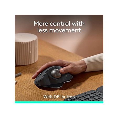 Logitech MX Ergo S Advanced Wireless Trackball Mouse, USB-C ...