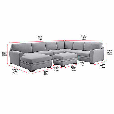 Costco Members - Thomasville Langdon Fabric Sectional with Storage ...