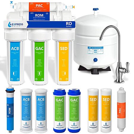 Express Water RO5DX Reverse Osmosis Filtration NSF Certified 5 Stage RO ...