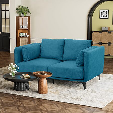 Ainfox 56.7'' Loveseat Sofa, Thickened Fabric 2-Seat Sofa, Love Seats ...