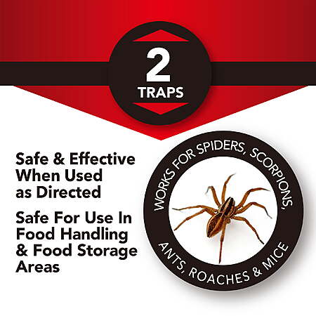 Eliminator Spider and Insect Traps, Single-Use Spider Traps, 2 Ct $1.48 ...