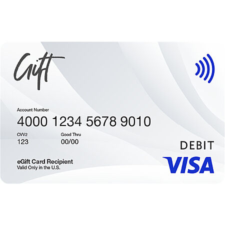 Visa® eGift Card 6% off on $100 visa Virtual eGift cards(Email delivery ...