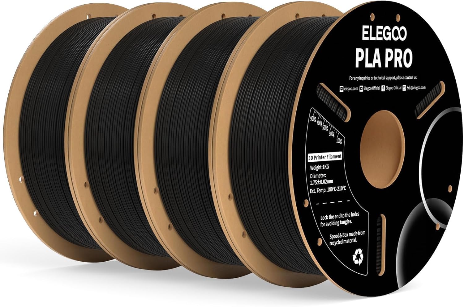 Amazon Lightning Deal: 4-Ct 1-Kg ELEGOO PLA Pro 3D Printer Filament ...