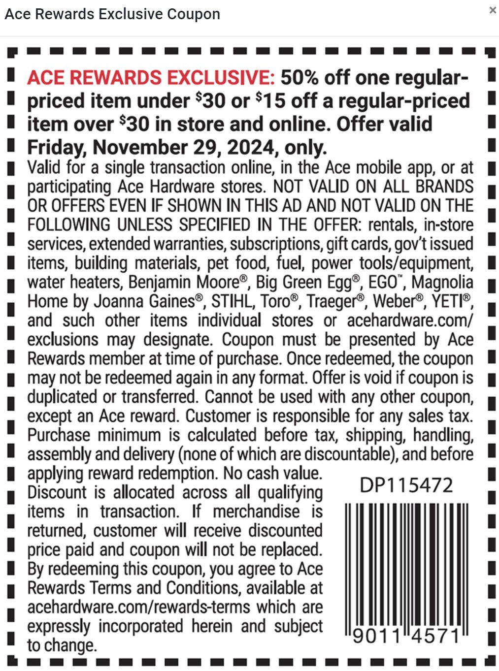 **11/29** Ace Hardware Coupon: One Regular Priced Items Under $30, Get ...