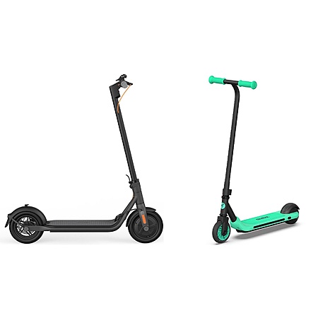Segway F30 Scooter (Gray) + Segway A6 Kid's Electric Kick Scooter (Gray ...