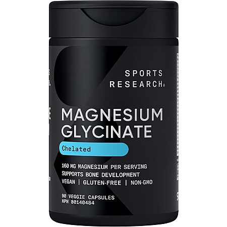 Sports Research Supplements: 90-Count Sports Research 160mg Magnesium ...