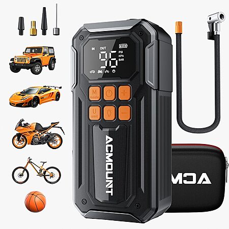 Prime Members: Acmount Portable 160 PSI 40L/min Cordless Air Compressor ...