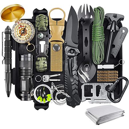 Prime Members: 30-in-1 LAUFARY Outdoor Survival Equipment Kit $17.99 ...