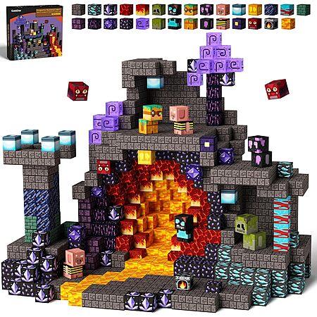 100-Piece GobiDex Magnetic Building Blocks Set (Cave Set, 2 Box Styles ...