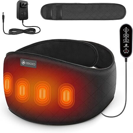 CooCoCo Corded Wrap-Around Back Heating Pad w/ Vibration (Dark) - 2025 ...