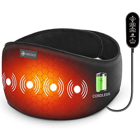 CooCoCo Cordless Wrap-Around Back Heating Pad w/ Vibration - 2025-12-15