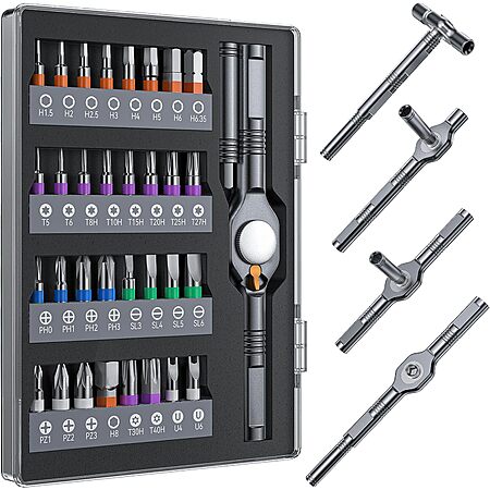 Prime: 32-in-1 Wesdut T-Handle Magnetic Ratchet Screwdriver Set $10.55 ...
