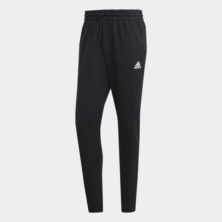 adidas Men's Essentials Single Jersey Tapered Open Hem Pants (Black ...