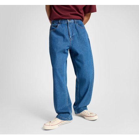 Converse Men's Open Hem Baggy Denim Pants (Medium Light Indigo) $17.48 ...