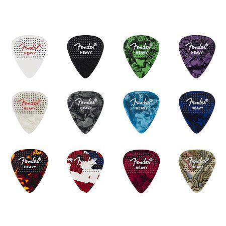 12-Pack Fender Celluloid Guitar Picks (351 Dotted Shape, Heavy) - 2025 ...