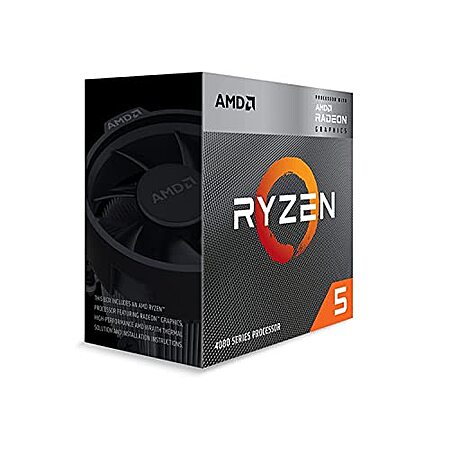 AMD Ryzen™ 5 4600G, 6-Core, 12-Thread Unlocked Desktop Processor with Wraith Stealth Cooler ...