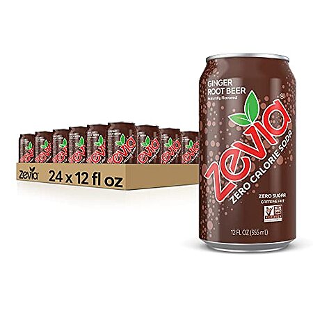 24-Pack 12-Oz Zevia Zero Calorie Soda (Ginger Root Beer) - 2023-02-22