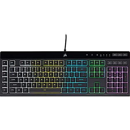 Corsair K55 Pro Lite RGB Backlit USB Wired Membrane Gaming Keyboard ...