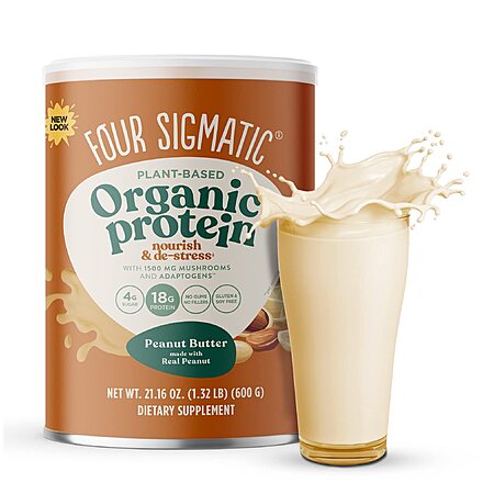 $20.30 /w S&S: Four Sigmatic Organic Plant-Based Protein Powder Peanut ...