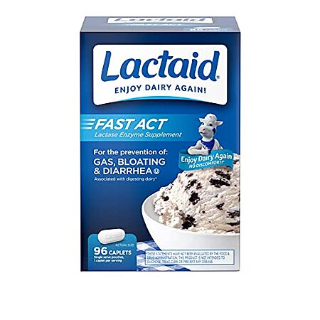 $13.78 w/ S&S: Lactaid Fast Act Lactose Intolerance Relief Caplets with ...