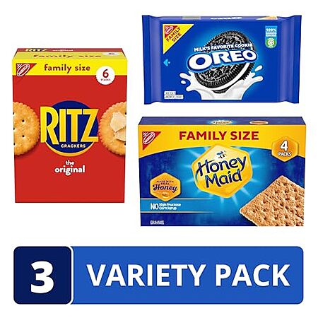 [S&S] $7.68: 3-Pack OREO Cookies, RITZ Crackers, Honey Maid Graham ...