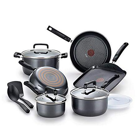 $64.88: 12-Piece T-Fal Signature Nonstick Cookware Set at Amazon