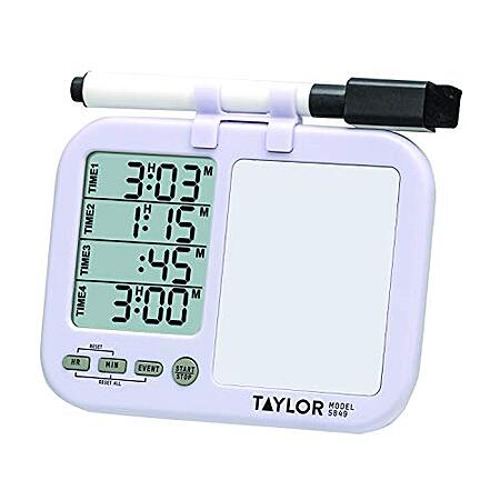 $10.63: Taylor Four-Event Digital Timer with Whiteboard at Amazon