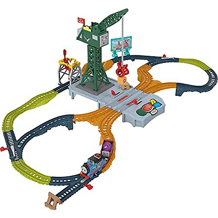 $27*: Thomas & Friends Motorized Toy Train Set w/ Talking Crane, Songs ...