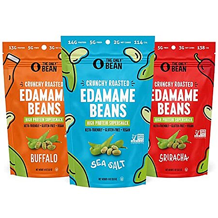 3-Pack 4-Oz The Only Bean Crunchy Roasted Edamame Beans (various ...