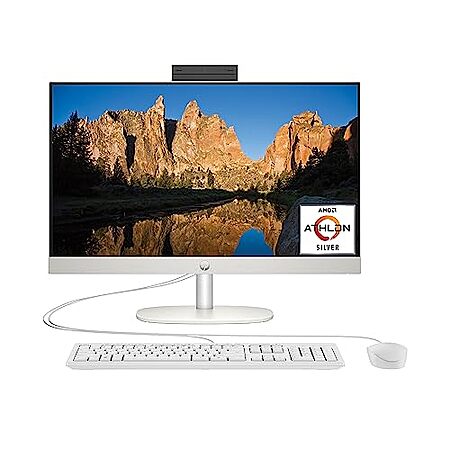 $330: 23.8″ HP All-in-One Desktop PC, FHD Display, AMD Athlon Silver ...