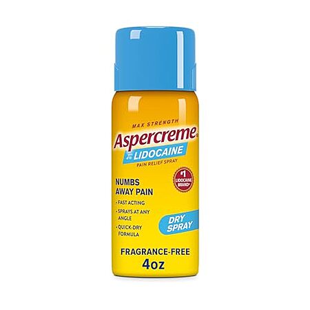 [S&S] $6.54: 4-Oz Aspercreme Lidocaine Dry Spray at Amazon