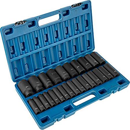 $48.65: Impact Socket Set 1/2 Inches Deep Sockets, 6-Point , Rugged ...