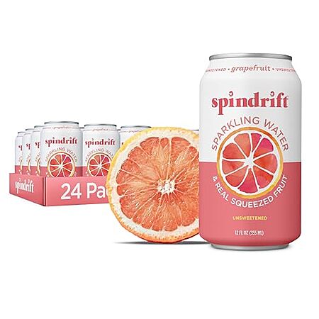 [S&S] $13.23: 24-Pack 12-Oz Spindrift Sparkling Water (Grapefruit) at Amazon