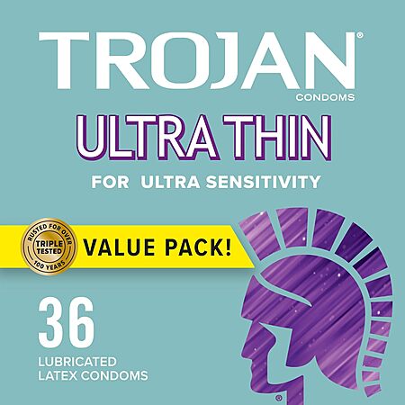 [S&S] $7.54*: 36-Count TROJAN Ultra Thin Lubricated Condoms at Amazon ...