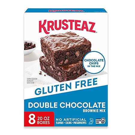 8-Pack 20-Oz Krusteaz Gluten Free Double Chocolate Brownie Mix - 2025-09-15