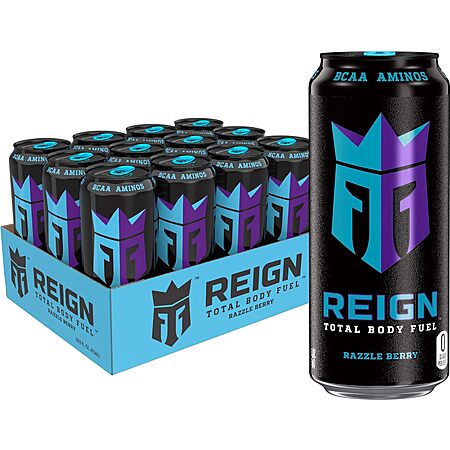 12-Pack 16-Oz REIGN Total Body Fuel Fitness & Performance Drink (Razzle ...