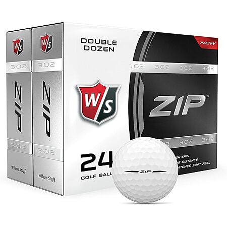24-Pack Wilson Staff Zip Composite Zero Compression Core Golf Balls ...