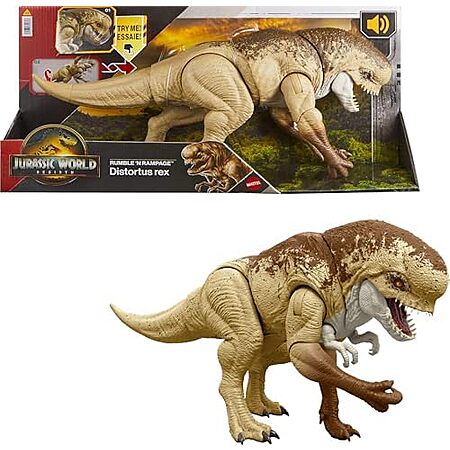 $30: 22″ Mattel Jurassic World Rebirth Distortus Rex Rumble N Rampage ...