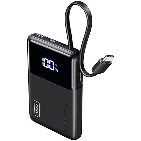 $13.60*: INIU 45W 10000mAh Slimmest Power Bank w/ Built-in USB-C Cable ...