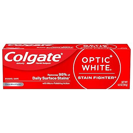 4.2-Oz Colgate Optic White Stain Fighter Whitening Toothpaste (Clean ...