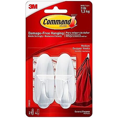 2-Pack Command Medium Designer Adhesive Wall Hooks - 2025-12-21