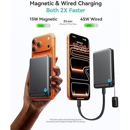 [AC] $30.59: INIU for Magsafe Power Bank, Slimmest 10000mAh Qi2 ...