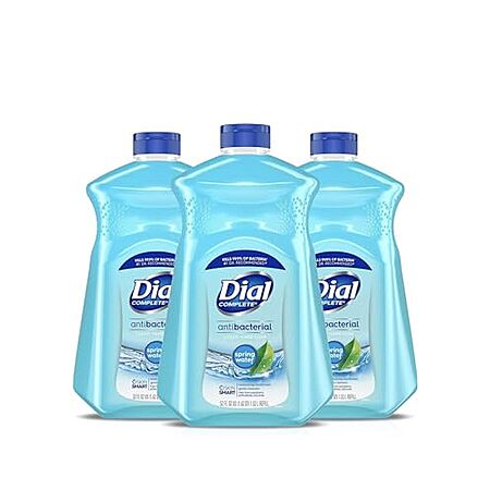 3-Pack 52-Oz Dial Antibacterial Liquid Hand Soap Refill (Spring Water ...