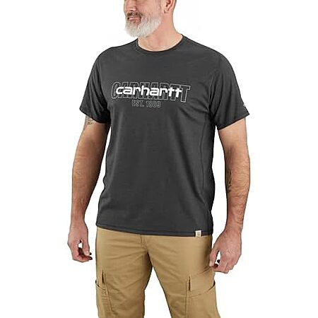 $17.99 | Carhartt Men's Force Relaxed Fit Midweight Short-Sleeve Logo ...