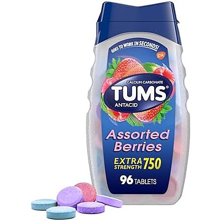 [S&S, AC] $2.07* | 96-Count TUMS Extra Strength 750 Antacid Tablets ...