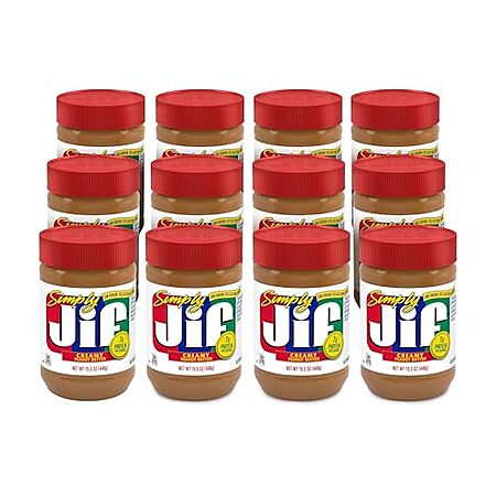 [S&S, AC] $16.63 | 12-Pack 15.5-Oz Jif Peanut Butter (Simply Creamy) at ...