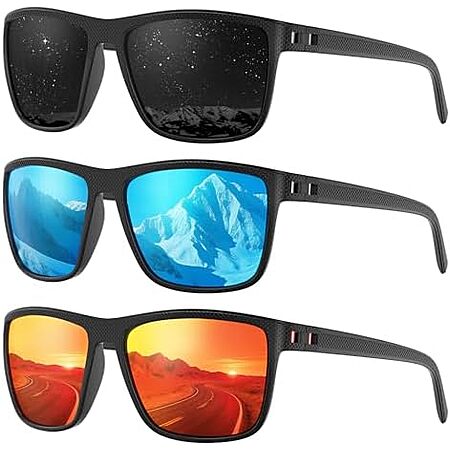3-Pack Fanshen Men's Polarized Sunglasses (various) - 2026-01-28