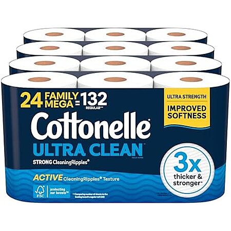 Select Accts: 24-Pk Cottonelle Ultra Toilet Paper Family Mega Rolls ...
