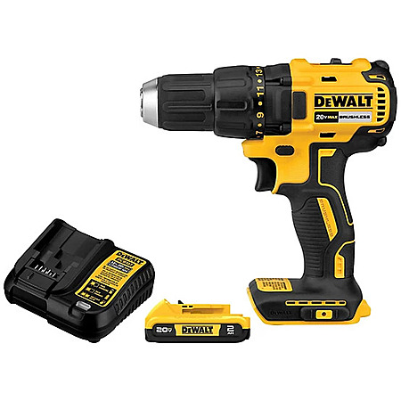 DEWALT 20 volt Brushless DCD777D1 1/2 in. Drill Driver Kit with 2 A Hr ...